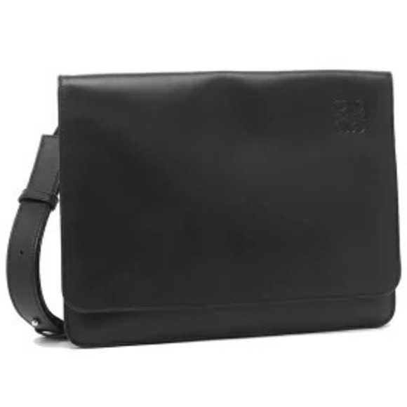 Loewe | Bags | Loewe Flat Shoulder Gusset Leather Bag Black | Poshmark
